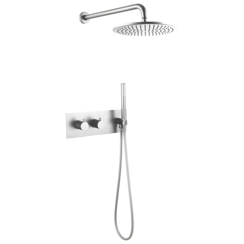Modern 304 Stainless Steel Chrome Wall Mounted Bathroom Concealed ...